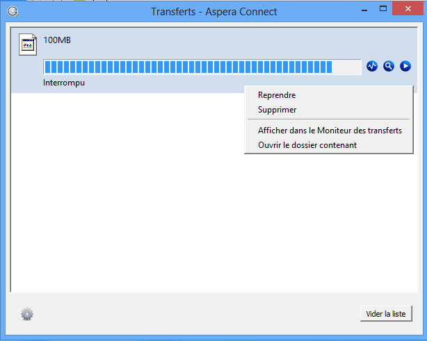Le Gestionnaire des transferts