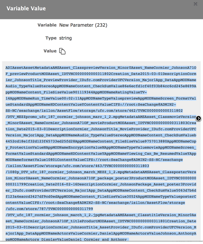 Copying Work Step Inputs and Outputs